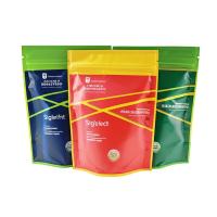 China Custom Printed Stand-Up Composite Bags - Full CMYK & Soft Touch Finish for sale