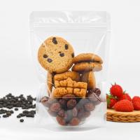 China Retail Ready Clear Window PE Food Bags 100pcs Low MOQ for Cookies Dried Fruit Packaging for sale