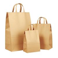 China Custom Kraft Paper Bags 80-150gsm for Food Packaging Retail Eco-Friendly for sale
