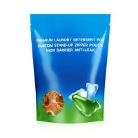China Custom High Barrier Stand Up Zipper Pouch for Laundry Detergent Pods Anti Leak 10 100 Pods for sale
