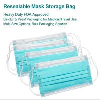 China FDA Approved Resealable Mask Storage Bag Heavy Duty Moisture Proof 6x9cm to 15x20cm Bulk for sale