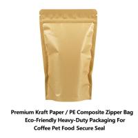 China Kraft Paper PE Composite Zipper Bag 1kg to 20kg Eco-Friendly Heavy Duty Reclosable Packaging for sale