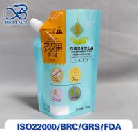 China Customizable Food Grade Nozzle Bag 50ml-1000ml for Sauce Juice Yogurt Liquid Food Packaging for sale
