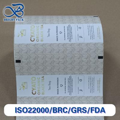 China Food Safe Easy Tear Paper Roll Heat Seal Coating 40 60 Micron for Tea Bag Overwrap Packaging for sale
