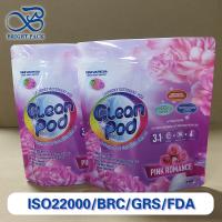 China Waterproof Laundry Detergent Pods Resealable Zipper Bag Durable Laminate 100pcs Customizable for sale
