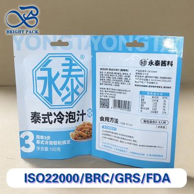 China High Barrier Liquid Seasoning Packaging Bags FDA Certified Leak Proof Stand Up Pouches Custom Sizes 8 Color Printing for sale
