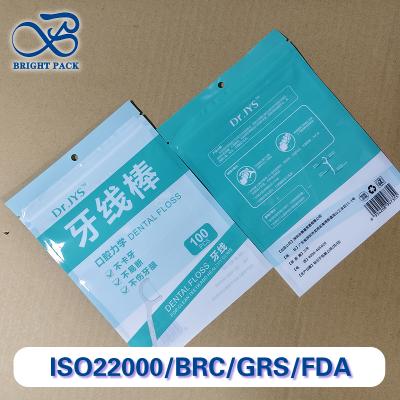 China Wholesale Plastic Composite Bags for Floss Picks Stand Up Pouch Flat Pouch Custom Size for sale