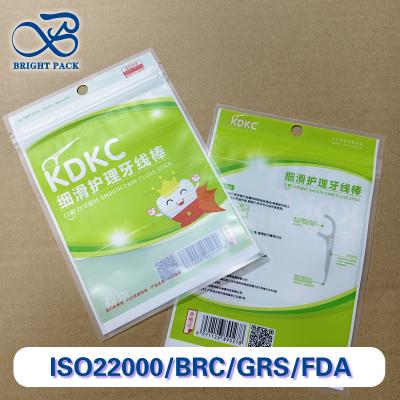China Custom Printed Moisture Proof Stand Up Pouches for Floss Picks 80 120 Micron Thickness for sale