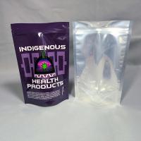 China Custom Clear Window Stand Up Zipper Pouch 100g 200g Resealable Packaging for sale