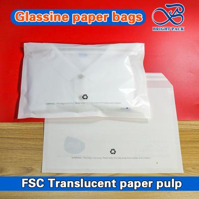 China Recycled Biodegradable Glassine Wax Paper Bags 35-70 gsm Custom Logo Eco-Friendly Packaging for sale