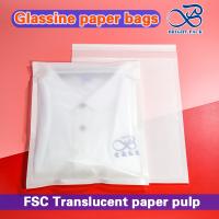 China Custom Frosted Glassine Paper Bags 40-70gsm Self Adhesive for T-Shirt Clothing Packaging for sale