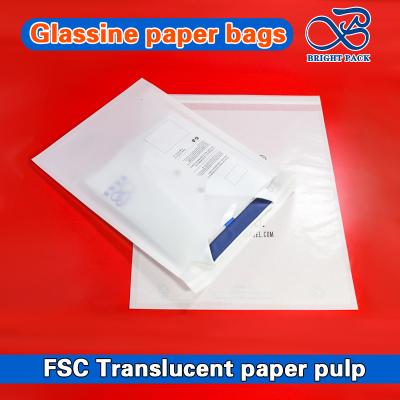 China Frosted Glassine Paper Bags with Self Adhesive Seal 40-70 gsm for Clothing Packaging for sale