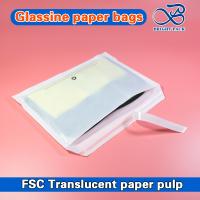China Biodegradable Translucent Glassine Paper Bags Custom Printed for Sock and Clothes Packaging for sale