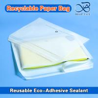 China Custom Frosted Glassine Paper Bags 30-60 gsm with Self Adhesive Stripe and Punched Holes for Apparel Packaging for sale