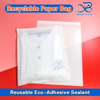 China Customized Fully Degradable Translucent Glassine Bags With Self Seal For Clothes Packaging for sale