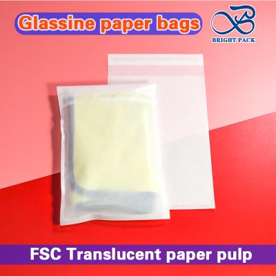 China 100% Degradable Glassine Wax Paper Bags for T-Shirt Packaging - Custom Sizes with 100 PCS MOQ for sale