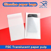 China Custom Glassine Paper Bags 40-80 gsm Biodegradable Apparel Packaging with Self-Sealing Strip for sale