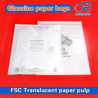 China 5x7 Acid Free Glassine Bags - Biodegradable Kraft Cellophane Packaging for T-Shirts & Apparel for sale