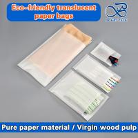 China 100% Biodegradable Translucent Glassine Paper Bags Self Adhesive Seal for Clothing Packaging for sale