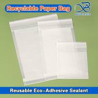 China Biodegradable Custom Printed Glassine Paper Bags Self Adhesive Seal 100 Pcs Eco Friendly Packaging for sale