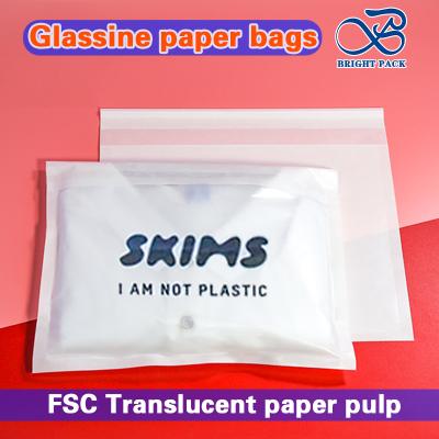 China Eco-Friendly Biodegradable Glassine Paper Bags 30-60 gsm Greaseproof Moisture Resistant Sustainable Packaging for sale