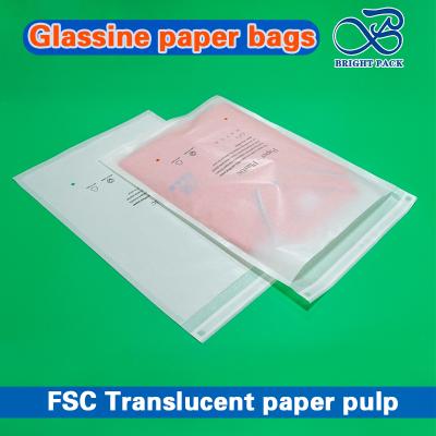 China Customizable Translucent Glassine Paper Bags 30-60 gsm for Premium Clothing Packaging for sale
