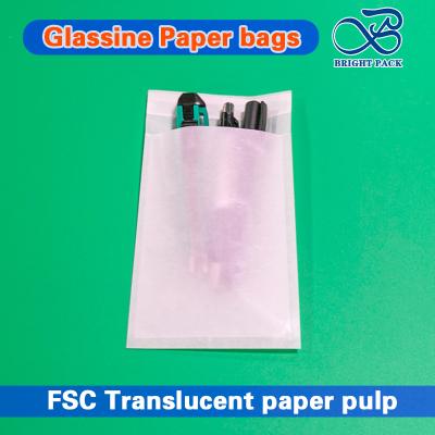 China Eco-Friendly Glassine Paper Bag with Small Round Holes 30-60 gsm for T-Shirt Packaging for sale