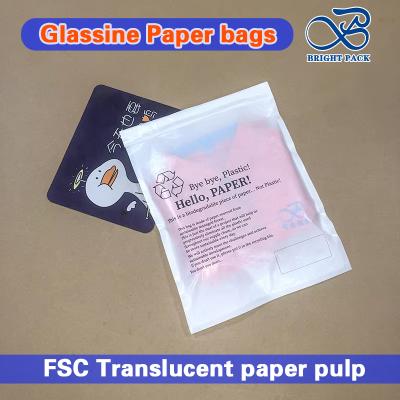 China Customizable Biodegradable Glassine Paper Bags Self Adhesive Stripe 30-60 gsm Eco Friendly Packaging for sale