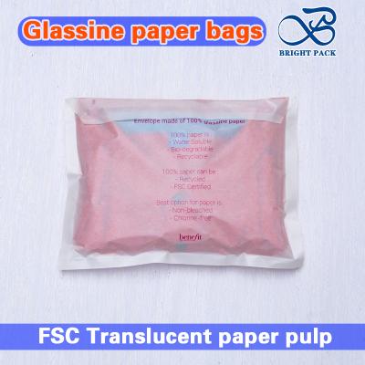 China FSC Certified Semi Transparent Glassine Paper Bags 30-50 gsm for Socks and Swimsuits for sale