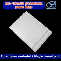 China Certified Compostable 40g Glassine Paper Bags with Self Adhesive Stripe for Apparel Packaging for sale