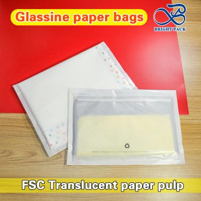 China ClearView 40g Self-Adhesive Biodegradable Glassine Paper Bags for Garment Packaging for sale
