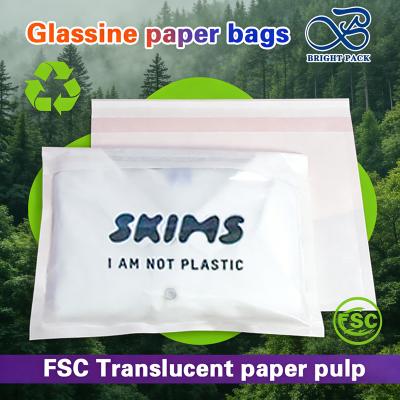 China FSC Certified Biodegradable Glassine Bags 30-60 gsm Custom Printing for Fashion Packaging for sale
