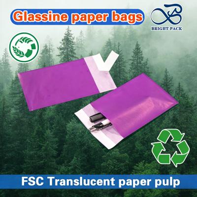 China FSC Certified Glassine Paper Garment Bags 40-60 gsm Custom Sizes for Luxury Apparel Packaging for sale