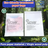 China Customized Logo Compostable Transparent Glassine Paper Bag for Garment Packaging for sale