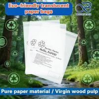 China Biodegradable White Glassine Paper Bags 30x40cm for Garment Coats Underwear Clothing Packaging for sale