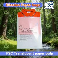 China Biodegradable White Glassine Paper Bags 30x40cm for Garment Coats Underwear Clothing Packaging for sale