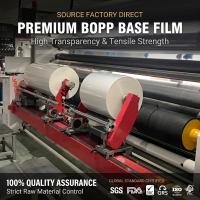 China FDA BRC Certified BOPP Base Film 18-60 Micron Heat Sealable UV Protection for Flexible Packaging for sale