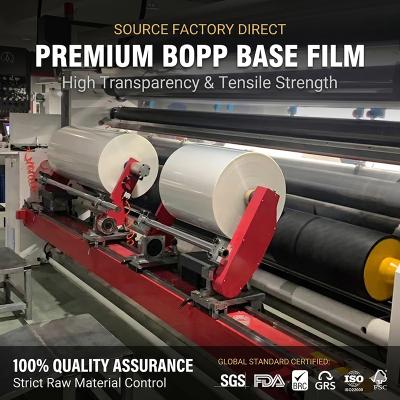 China FDA BRC Certified BOPP Base Film 18-60 Micron Heat Sealable UV Protection for Flexible Packaging for sale