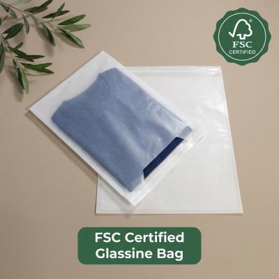 China Wholesale Custom Printed Translucent Glassine Flat Paper Bag for Clothing Apparel Gift Retail Packaging OEM 100pcs for sale