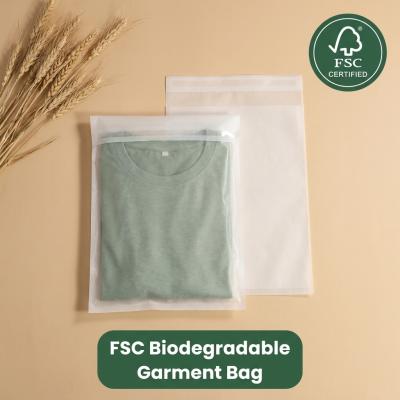 China Luxury Glassine Paper Bag for Apparel Eco Friendly Biodegradable Garment Packaging 100% Recyclable for sale