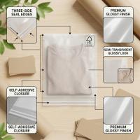 China Compostable Biodegradable Glassine Envelope 100% Recyclable Clothing Pouch for Apparel Packaging for sale