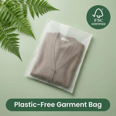 China Home Compostable Glassine Bag for Garment Biodegradable Apparel Packaging Eco Clothing Pouch 100% Recyclable for sale