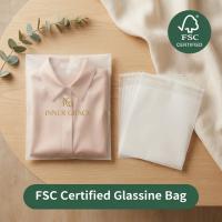 China Natural Glassine Paper Bag Eco-Friendly Recyclable Biodegradable for Apparel Packaging 100pcs for sale