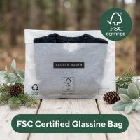 China Eco Friendly Glassine Paper Bag 100% Recyclable Apparel Packaging Garment Pouch for Greaseproof Retail Use for sale