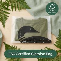 China Eco-Friendly Glassine Resealable Bag 100% Biodegradable Self Seal Apparel Pouch for Clothing Packaging for sale