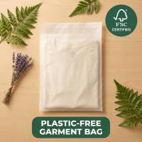 China Luxury Eco-Conscious Glassine Bag 100% Biodegradable Recyclable Zero Plastic Apparel Packaging for sale