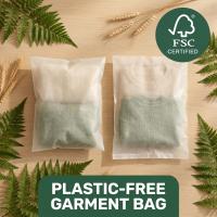 China Plastic Free Luxury Glassine Bag 100% Recyclable Clothing Packaging Reusable Eco Apparel Pouch Grease Proof 200x300mm for sale