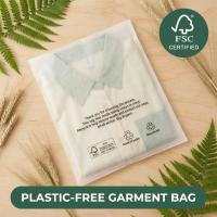 China Plastic Free Luxury Glassine Paper Bag 250x350mm Biodegradable Clothing Packaging EU Compliant Garment Pouch Wholesale OEM for sale