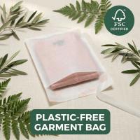 China Biodegradable Glassine Paper Bag 100% Recycled Compostable Clothing Packaging Eco Friendly Apparel Pouch for sale