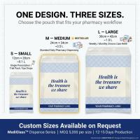 China Luxury Glassine Medicine Bags 100% Biodegradable Recyclable Pharmacy Packaging Bulk Sizes for sale